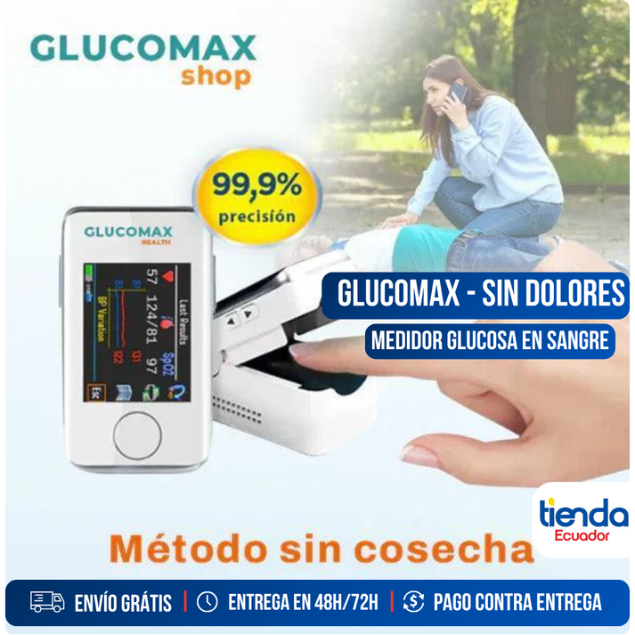 Glucomax - 99,9% PRECISÍON - NOVEDAD en Ecuador - Medidor Láser Para G ...